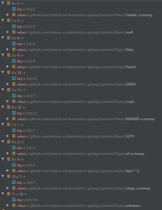 another "unconnected" player issue · Issue #172 · markus-wa/demoinfocs-golang · GitHub