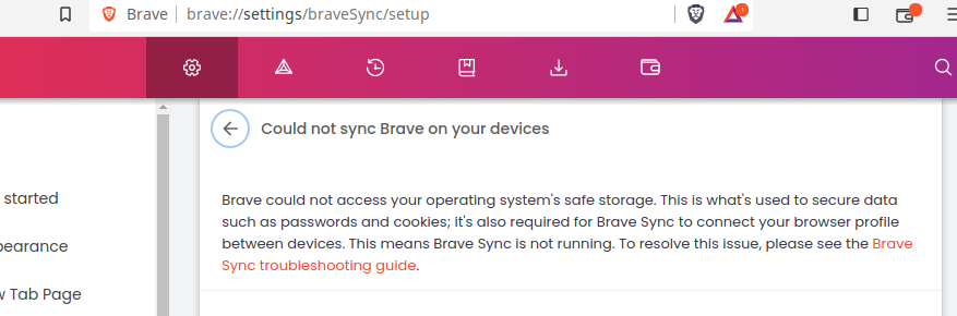 Sync is not running after 1.50.125=>1.51.110 on Linux with KDE · Issue #30167 · brave/brave ...