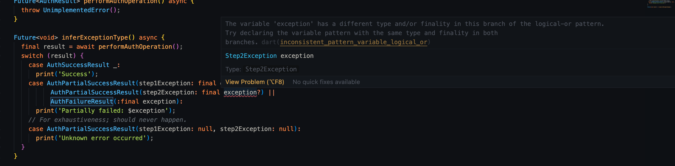 Pattern type inference error · Issue #52373 · dart-lang/sdk · GitHub