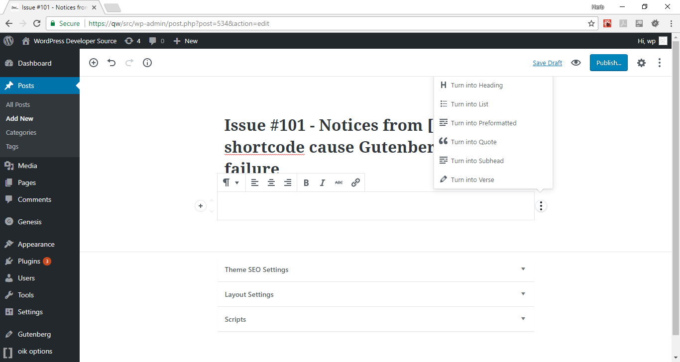 Block ellipsis menu opens below the toolbar · Issue #4519 · WordPress/gutenberg · GitHub