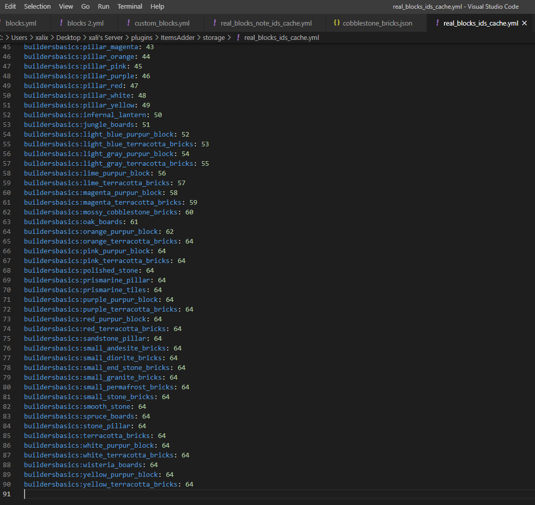 [BUG] REAL blocks IDs bug after 62 · Issue #873 · PluginBugs/Issues-ItemsAdder · GitHub