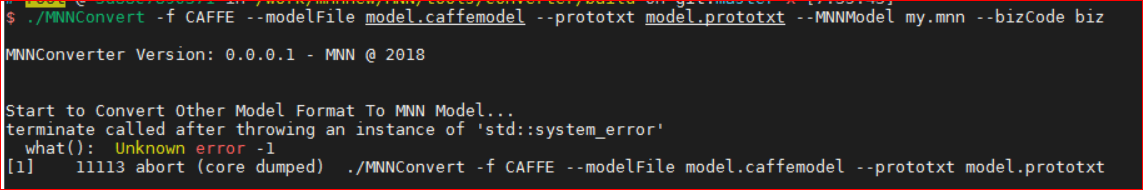 量化转好的mnn模型失败 · Issue #287 · alibaba/MNN · GitHub
