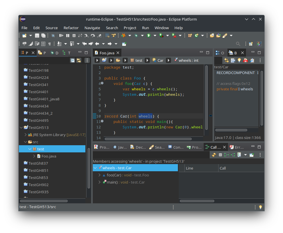 Call Hierarchy For Record Components Does Not Work · Issue 571 · Eclipse Jdteclipsejdtui 