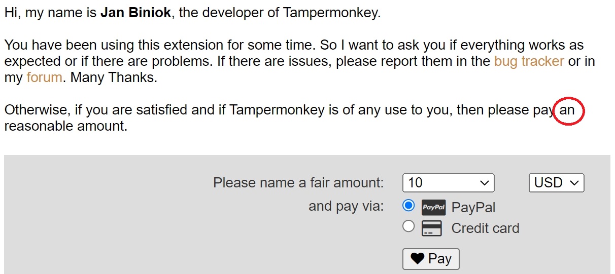 Typo in donate page · Issue #1586 · Tampermonkey/tampermonkey · GitHub