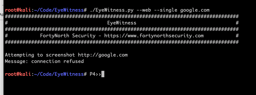 Message: Connection Refused Help Needed · Issue #355 · RedSiege/EyeWitness · GitHub