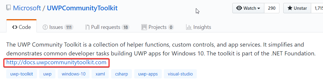 Outdated doc link in the repository description · Issue #1706 · CommunityToolkit ...
