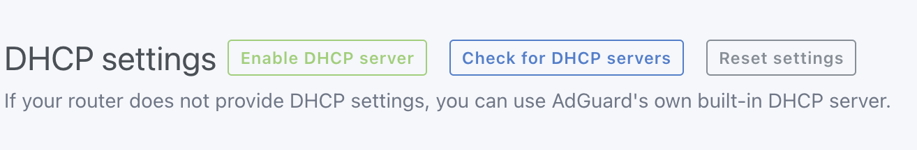 Cannot enable DHCP server using UI · Issue #5256 · AdguardTeam/AdGuardHome · GitHub