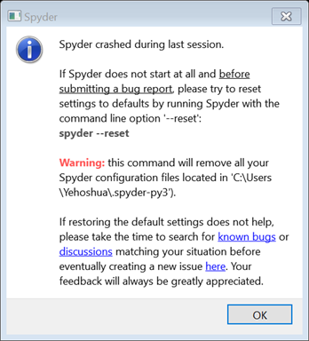 Error when startup spyder · Issue #5072 · spyder-ide/spyder · GitHub