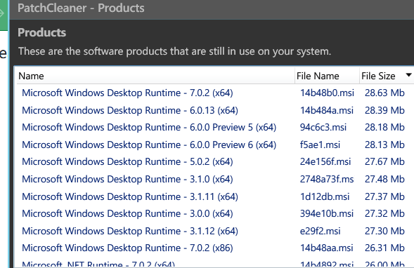 msi leaves old package in C:\Windows\Installer · Issue #30523 · dotnet/sdk · GitHub