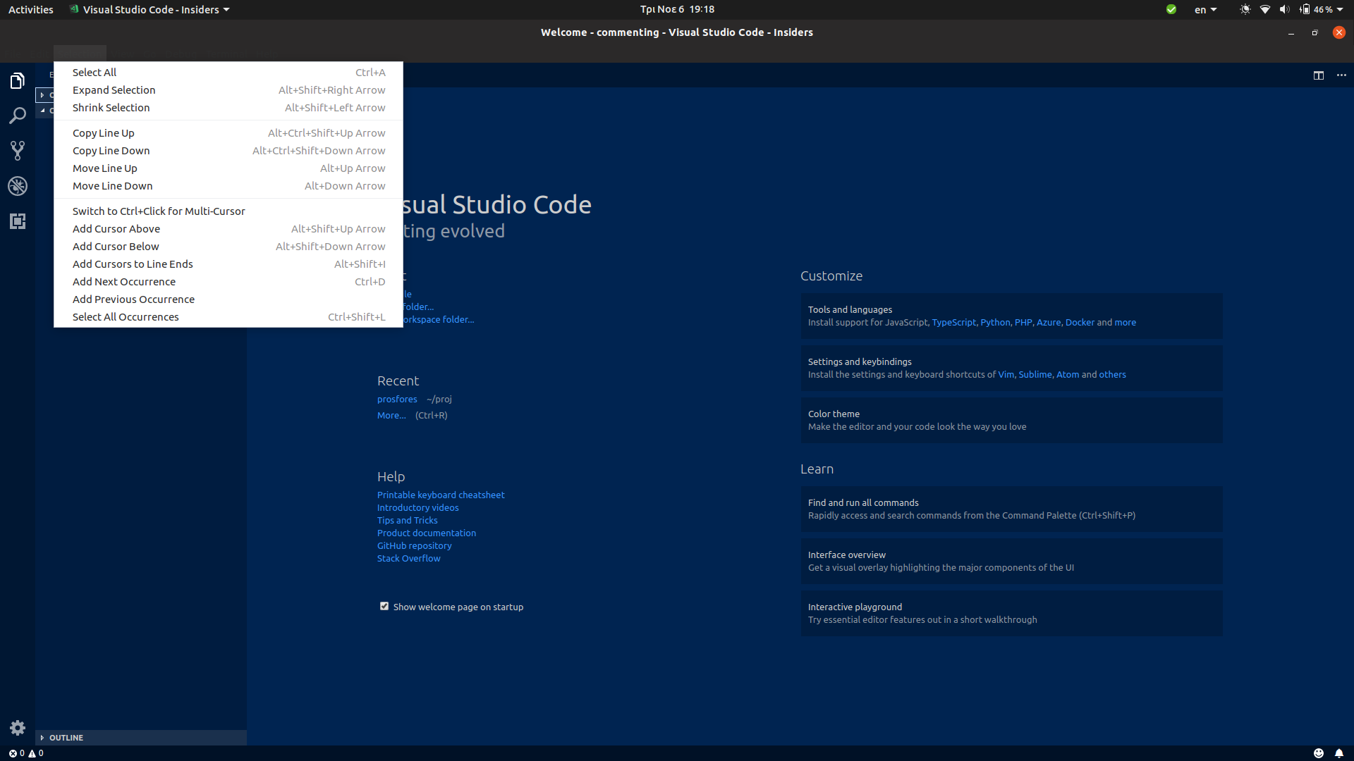 Menu bar text doesn't show · Issue #62673 · microsoft/vscode · GitHub