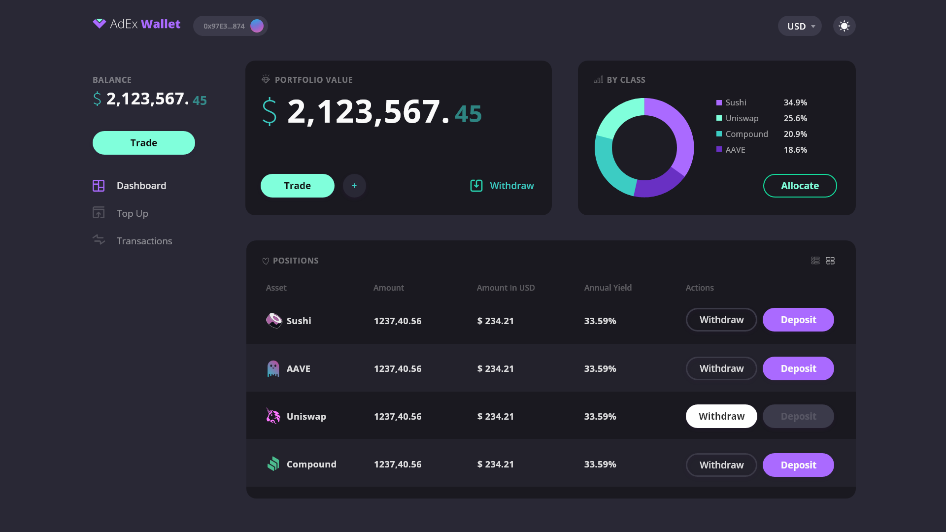 Design the diversification modal dialog · Issue #599 · AmbireTech/adex-platform · GitHub