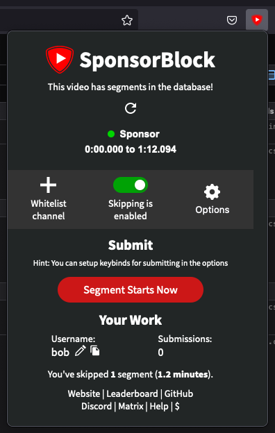 Scrollbars when you have SponsorBlock on overflow menu in Firefox. · Issue #778 · ajayyy ...