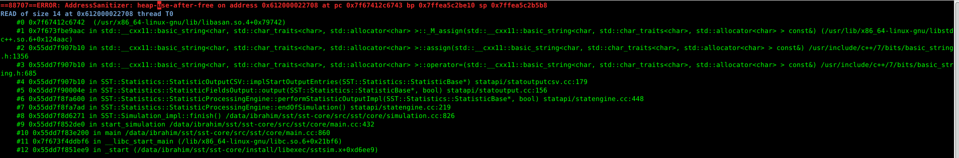 Use after free in CSV stats · Issue #890 · sstsimulator/sst-core · GitHub