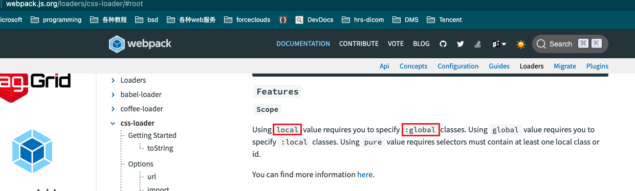 css-loader documentation has a mistake: local value should use :local · Issue #5262 · webpack ...