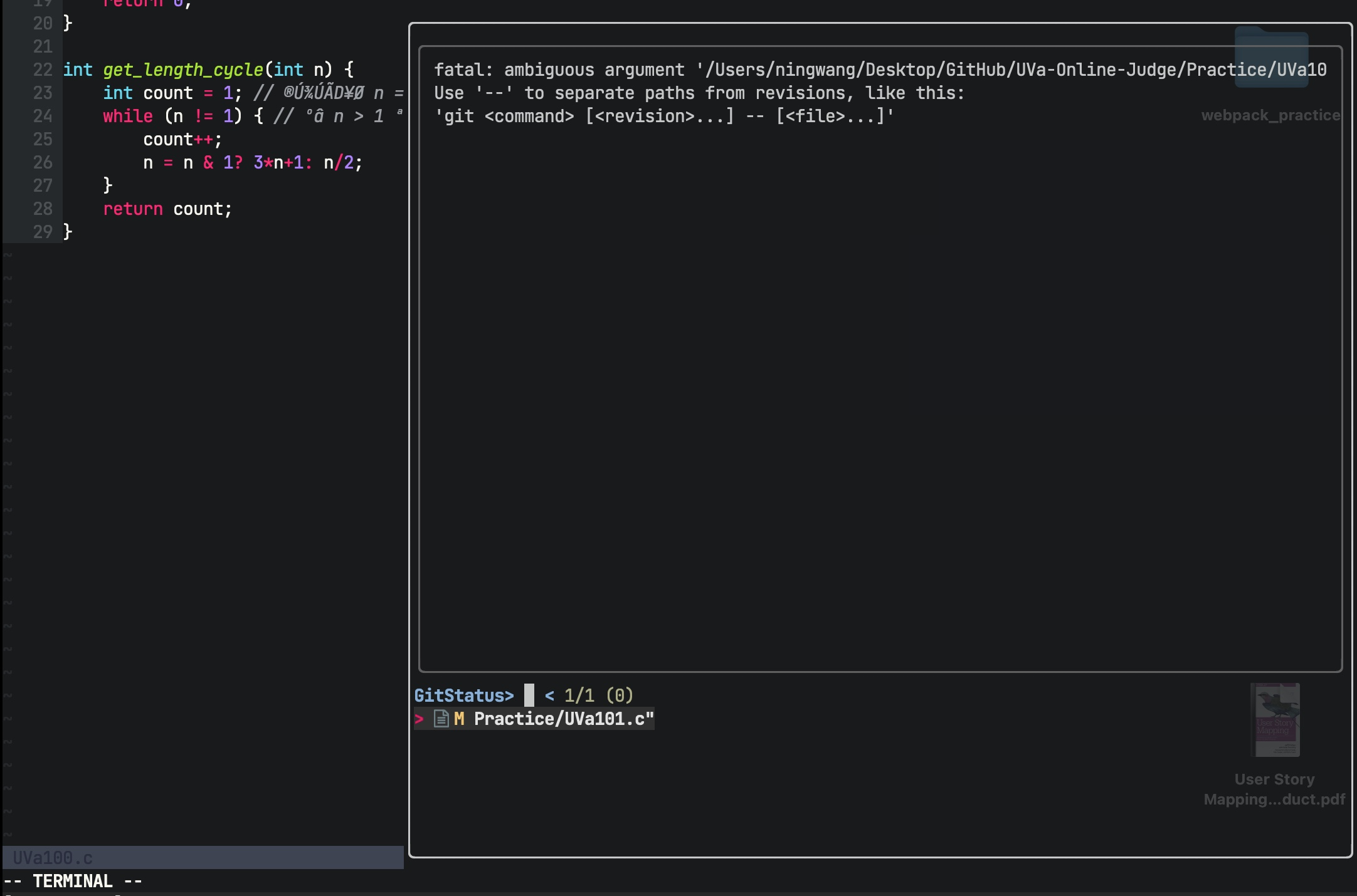fatal: ambiguous argument '...' Use '--' to separate paths from revisions, like this: 'git ...