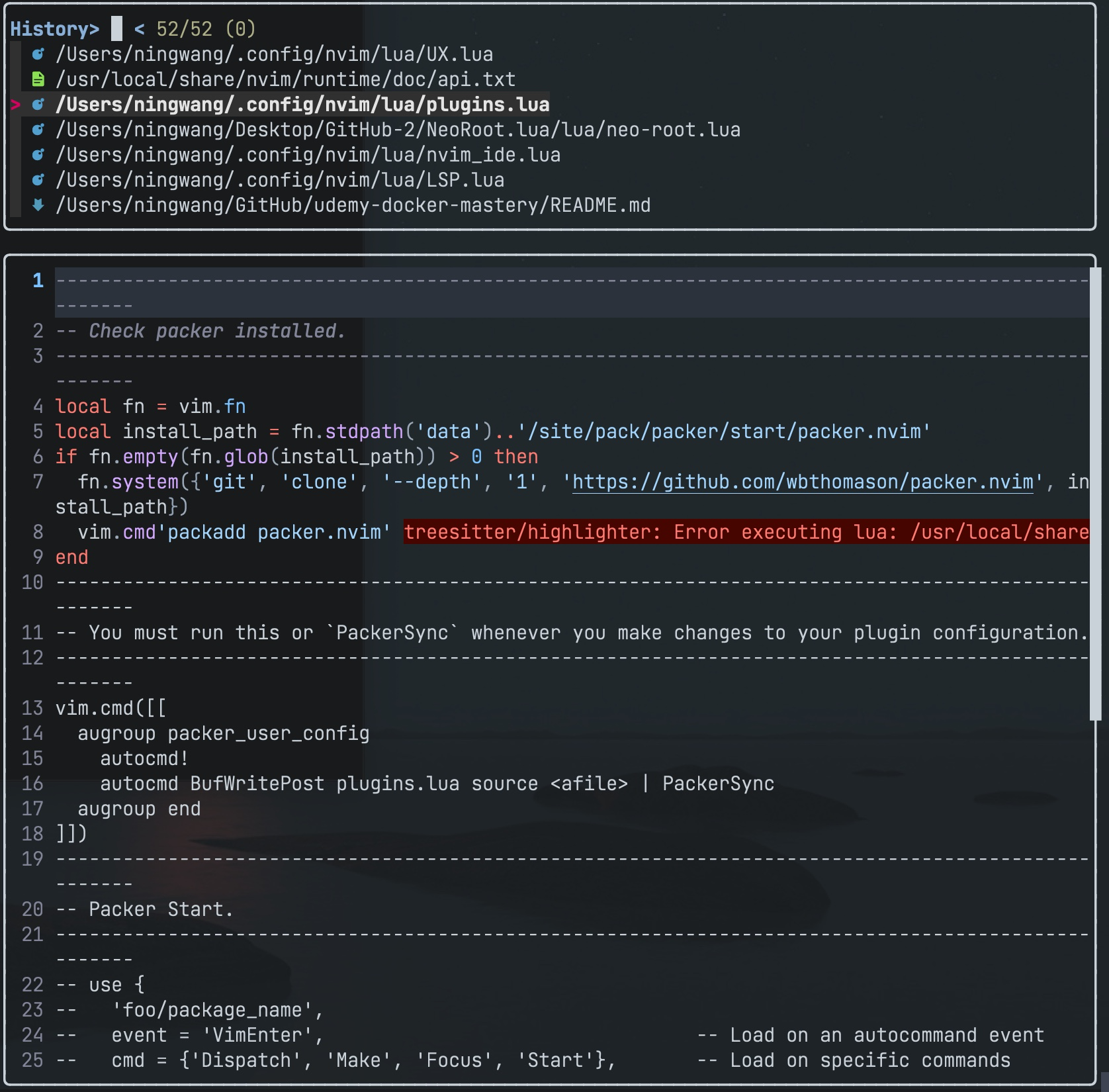 Error with Vim injections in Lua · Issue #2353 · nvim-treesitter/nvim-treesitter · GitHub