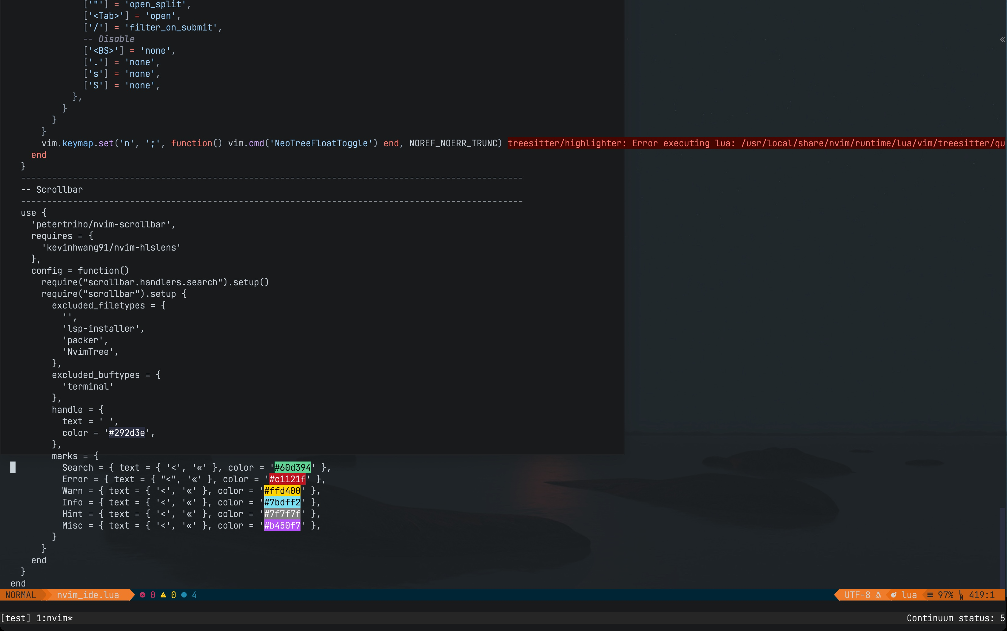 Error with Vim injections in Lua · Issue #2353 · nvim-treesitter/nvim-treesitter · GitHub