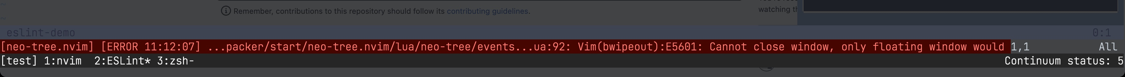Conflict with plugin `romgrk/nvim-treesitter-context`: E5601: `Cannot ...