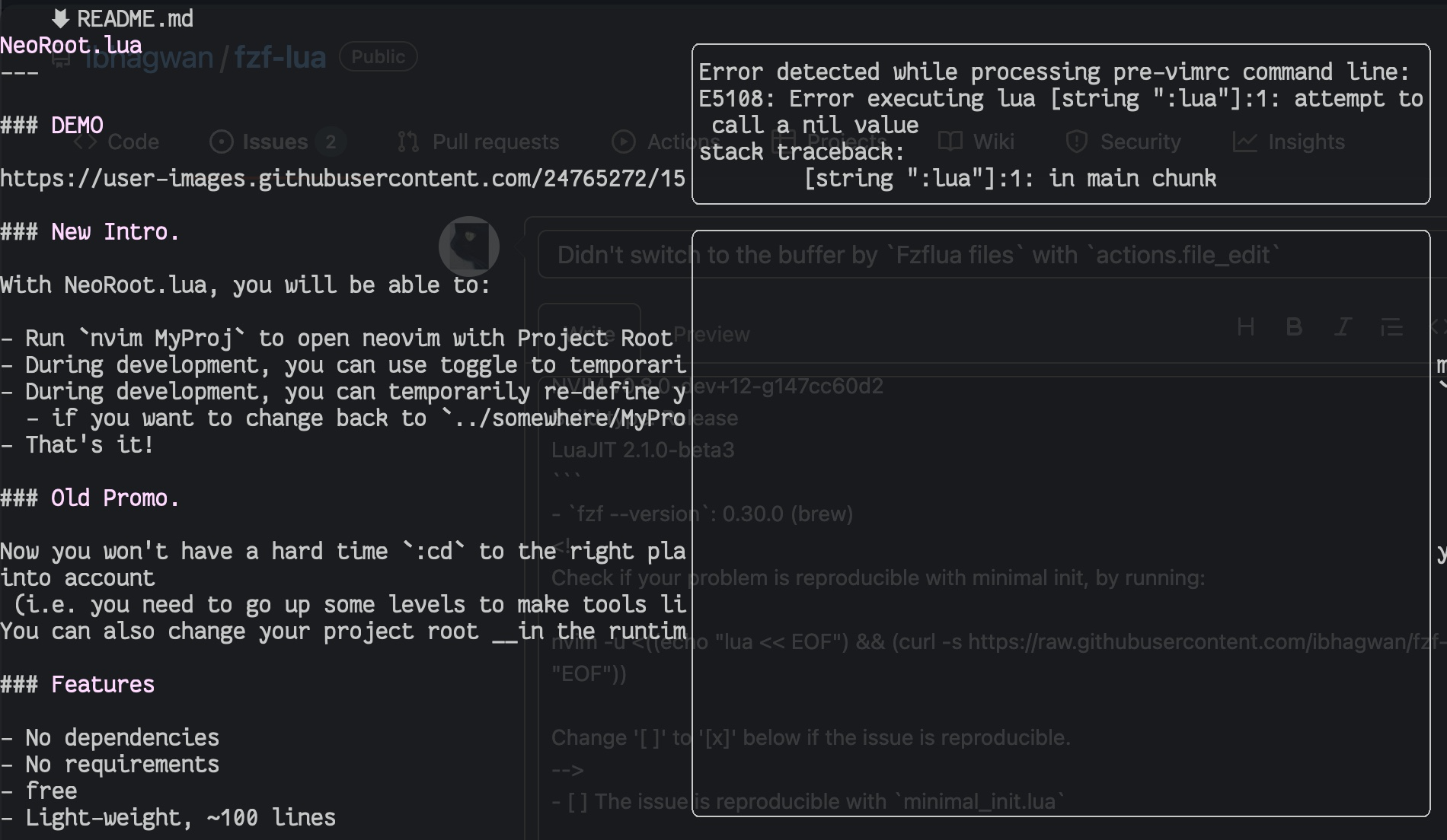 Didn't switch to the buffer by `Fzflua files` with `actions.file_edit ...