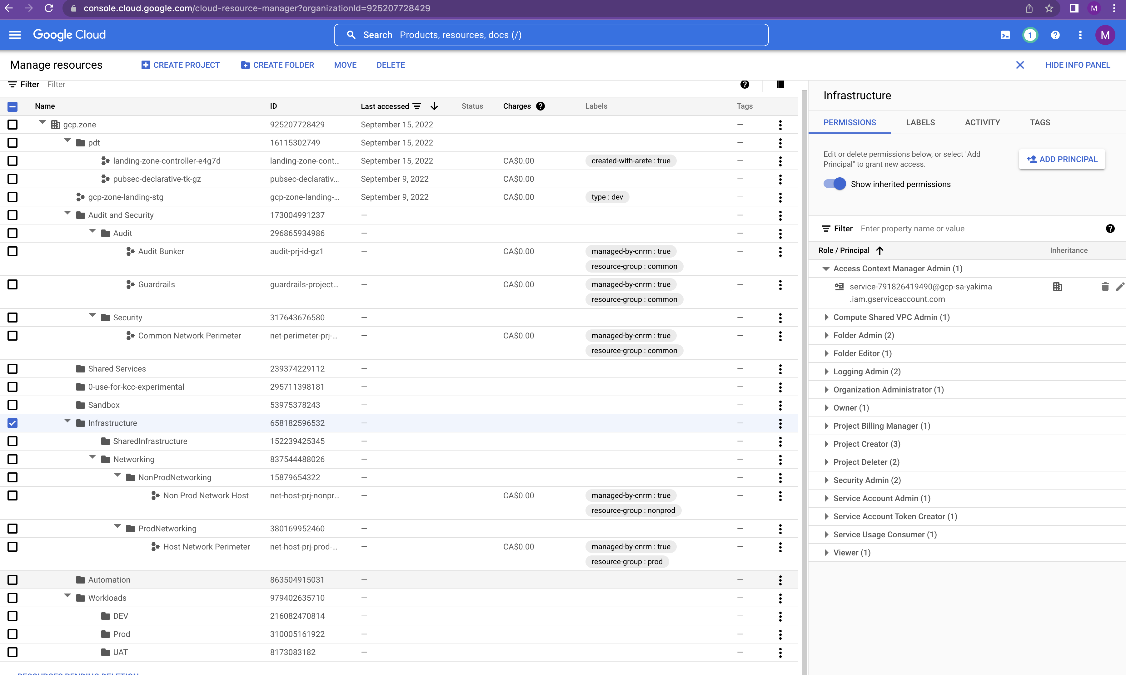minor: LZ Add k8s label: managed-by-cnrm: true to folder structure in addition to existing ...
