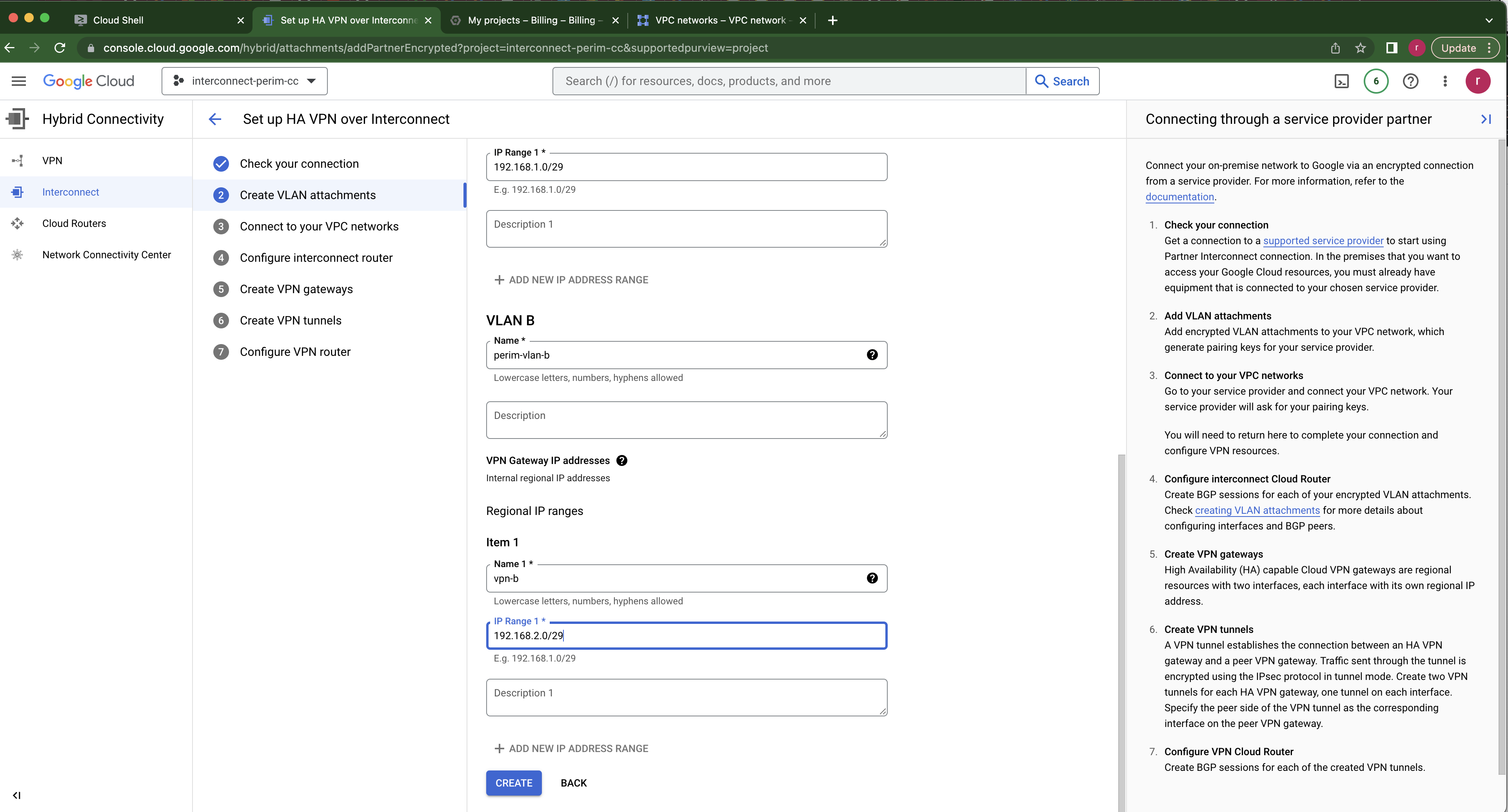 Prototype/yaml SCED/SC2G HA partner interconnect - cloud to ground for profile 5 and 6 · Issue ...