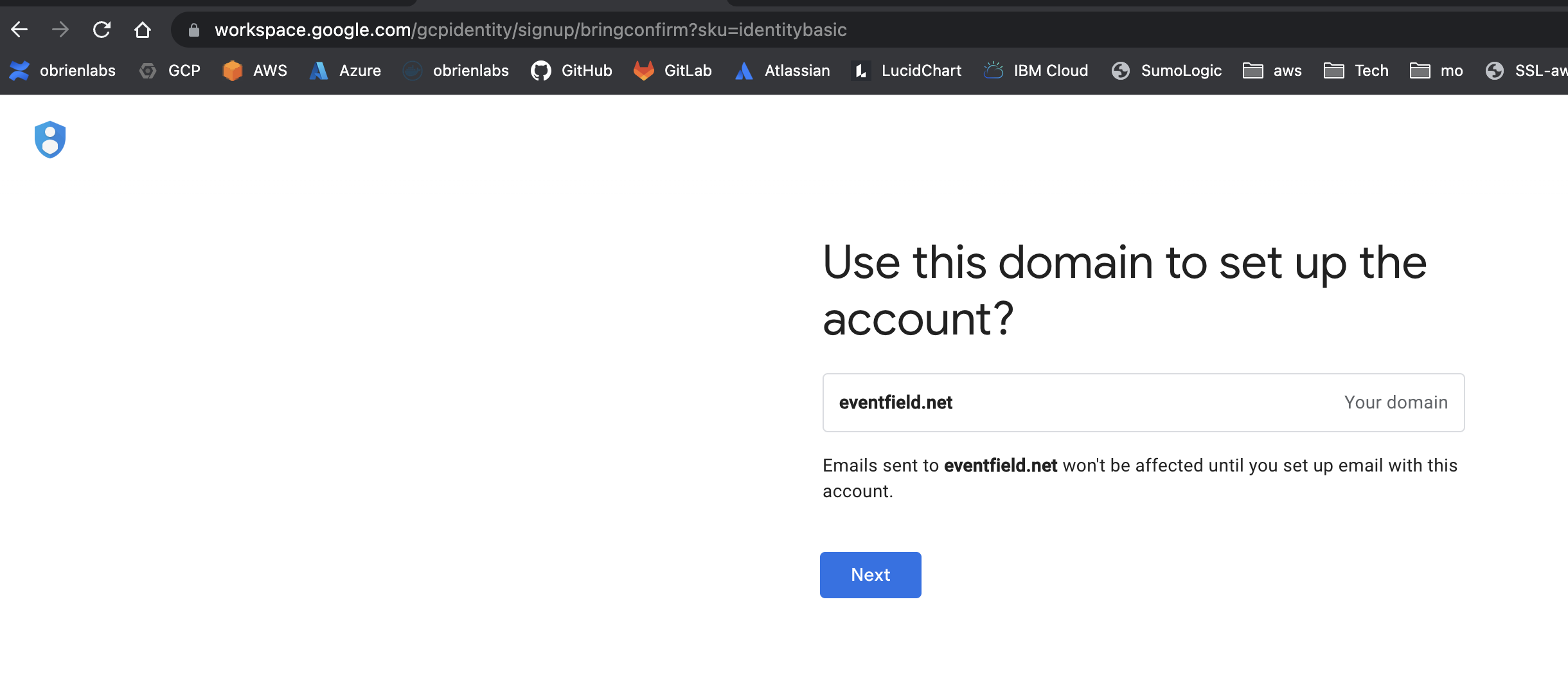 New Org onboarding domain validation: alternate email validation procedure - avoid domain deny ...