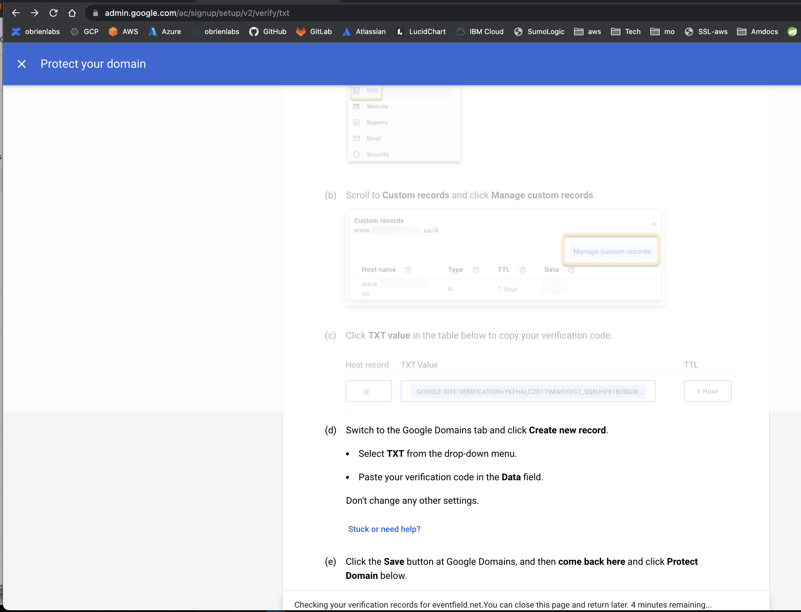 New Org onboarding domain validation: alternate email validation ...