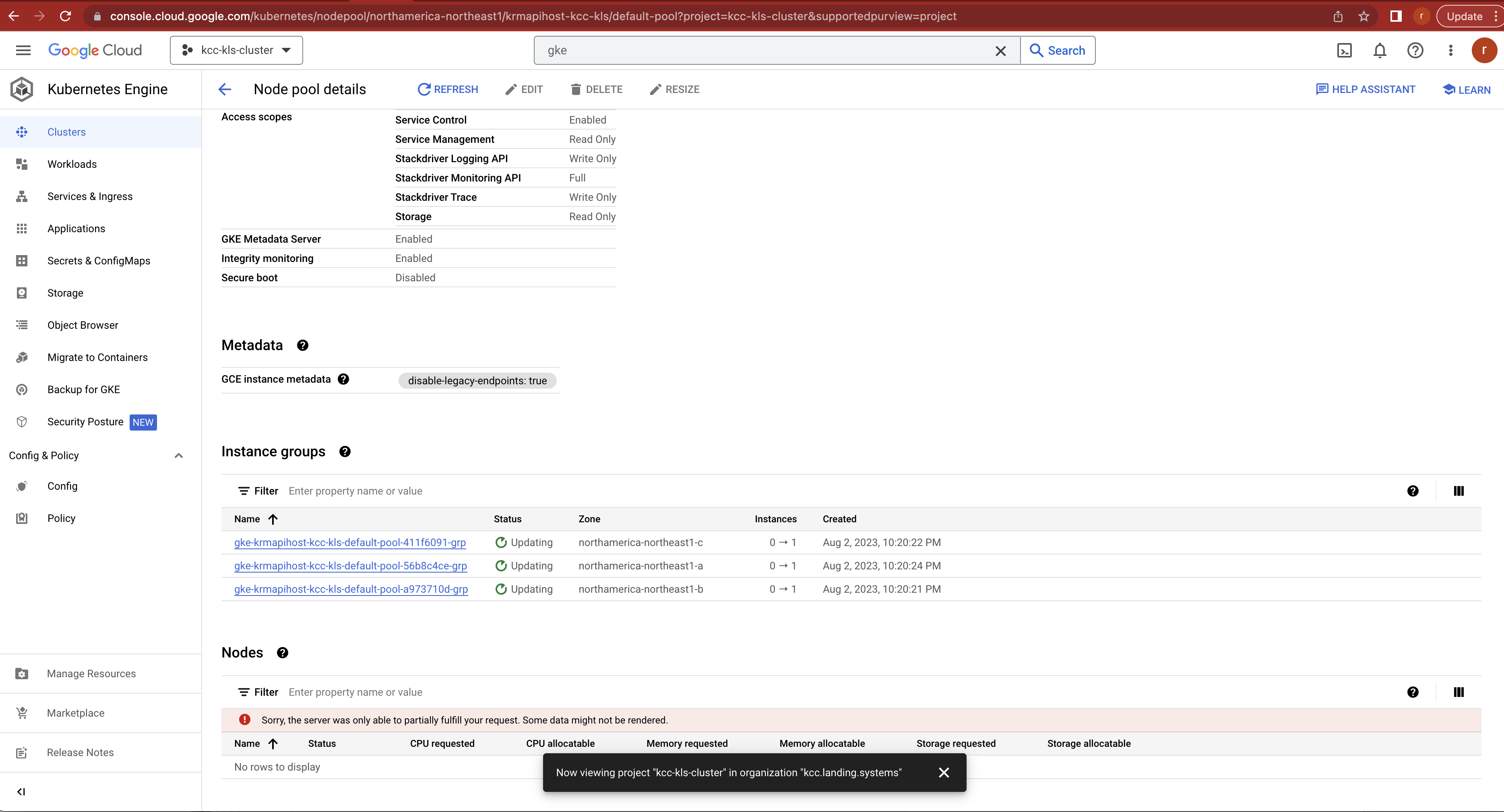Add reentry option for periodic failure of the underlying GKE cluster during config controller ...
