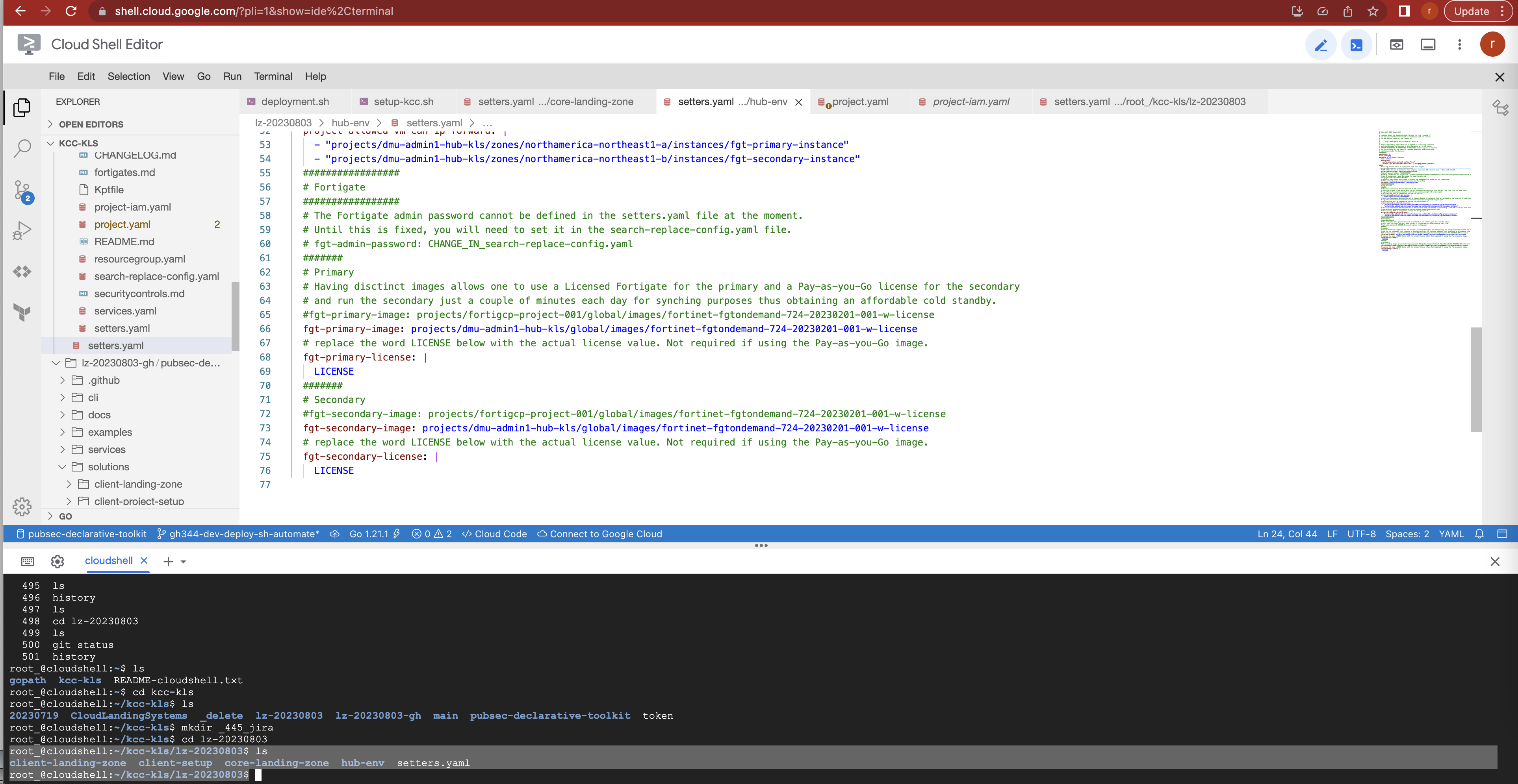 Example 258 fortigate perimeter package deploy procedure/verify for core lz unmanaged client ...