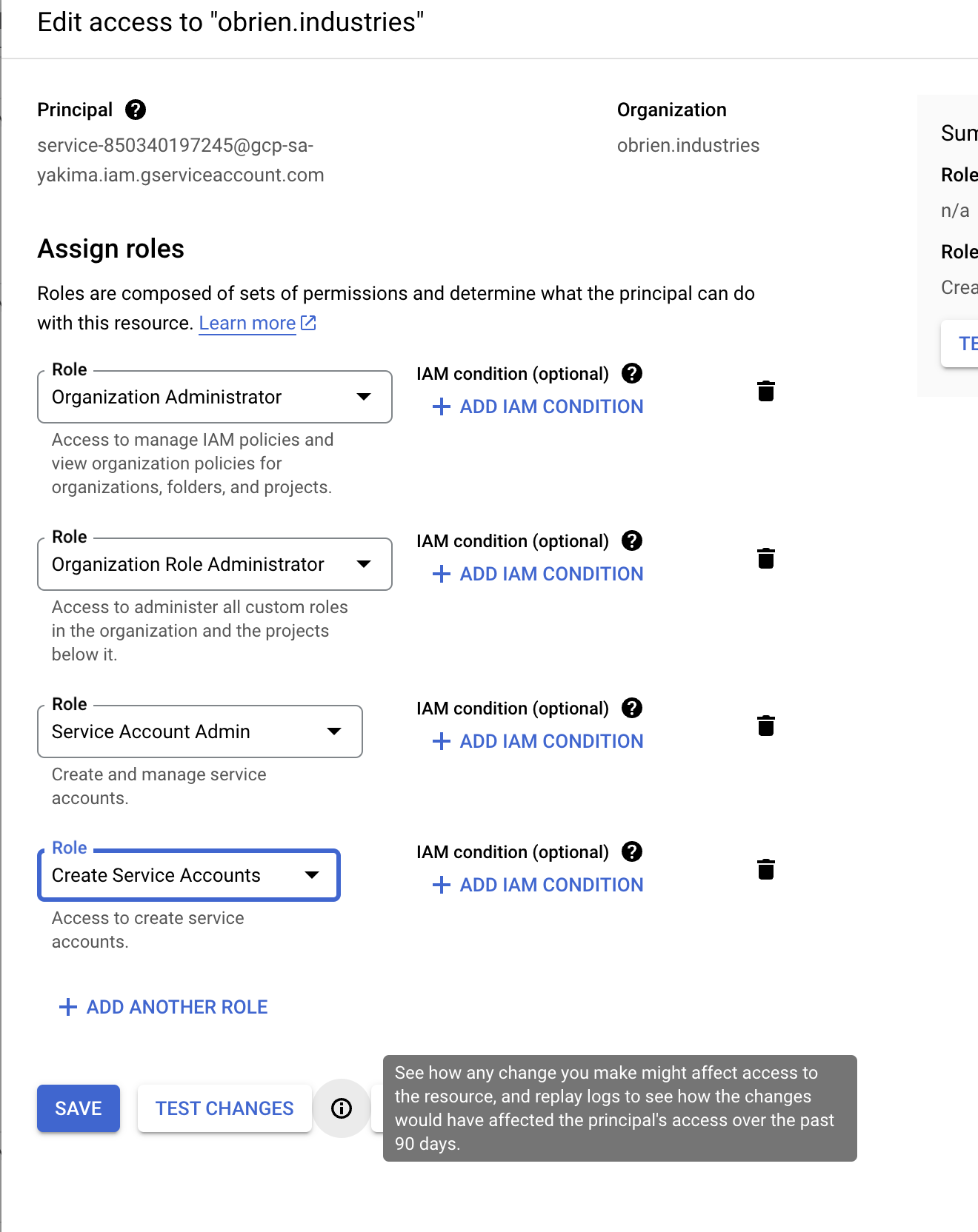 Regression: The networking-sa service account used by the hub-env ...