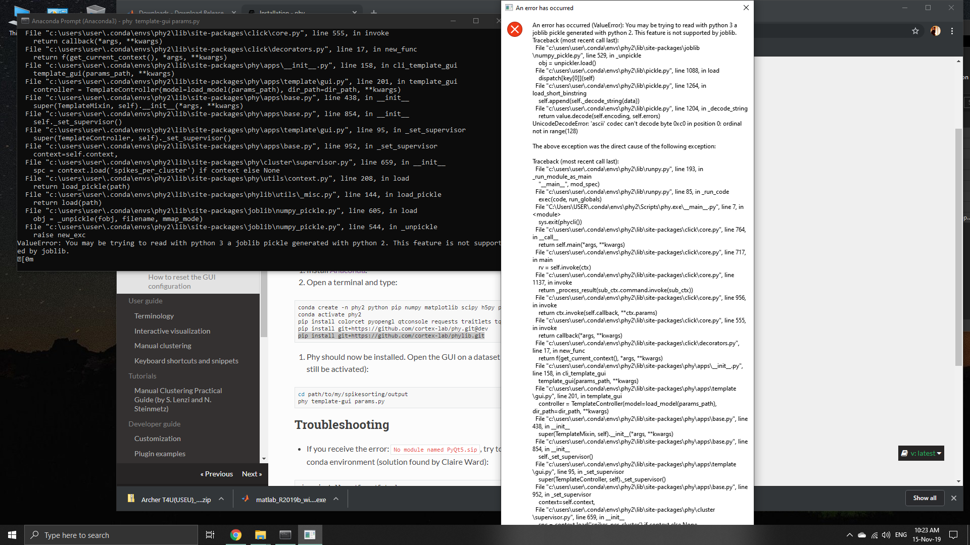 Problem Installing Phy2 On A Windows10 Machine · Issue 912 · Cortex Labphy · Github