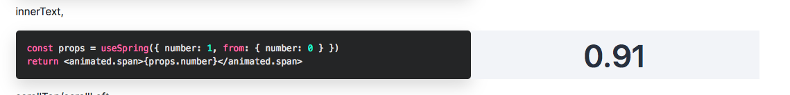 Animate innerText with new hooks api · Issue #566 · pmndrs/react-spring · GitHub