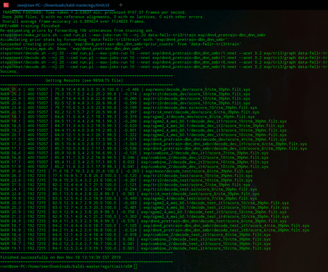 Accessing the WER · Issue #181 · mravanelli/pytorch-kaldi · GitHub