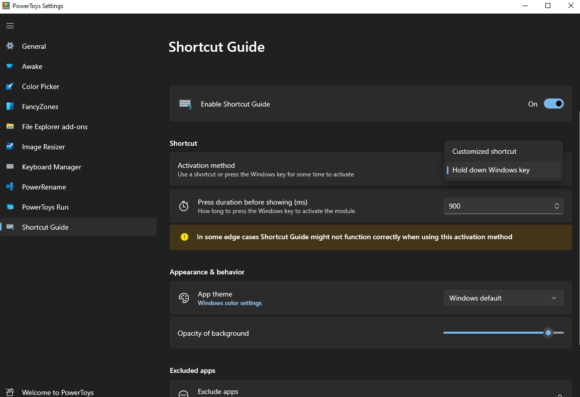 Shortcut Guide: Show taskbar hints first when holding down the Windows ...