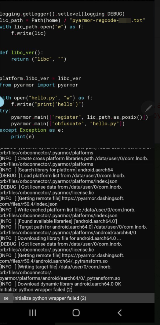 Failing to load _pytransform.so on Kivy (python-for-android / buildozer) android.aarch64 · Issue ...