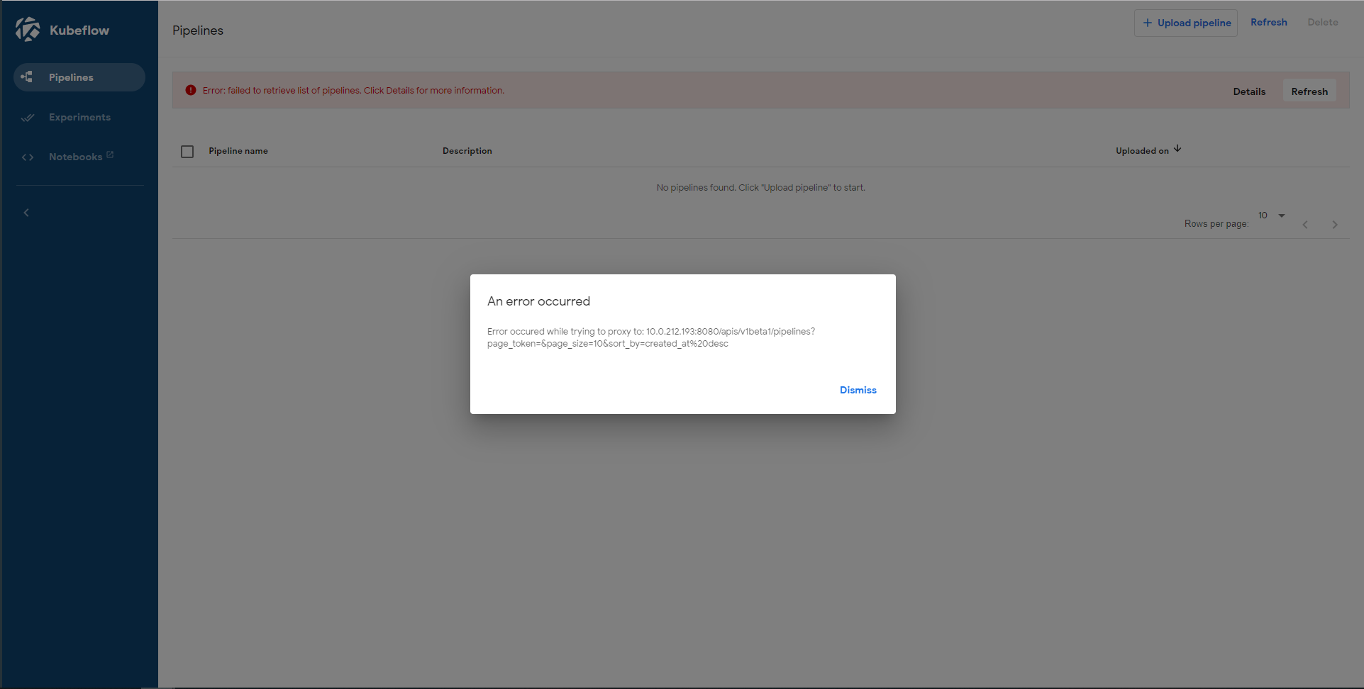 Quickstart Pipelines I Get Error On Proxy · Issue 4142 · Kubeflowkubeflow · Github