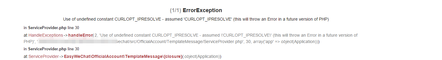 Use of undefined constant CURLOPT_IPRESOLVE - assumed 'CURLOPT_IPRESOLVE' (this will throw an ...