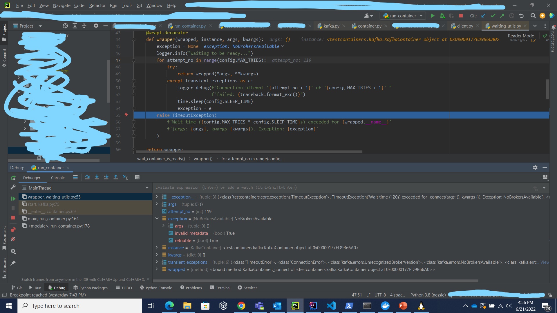 Kafka Nobrokeravailable · Issue 223 · Testcontainers Testcontainers Python · Github