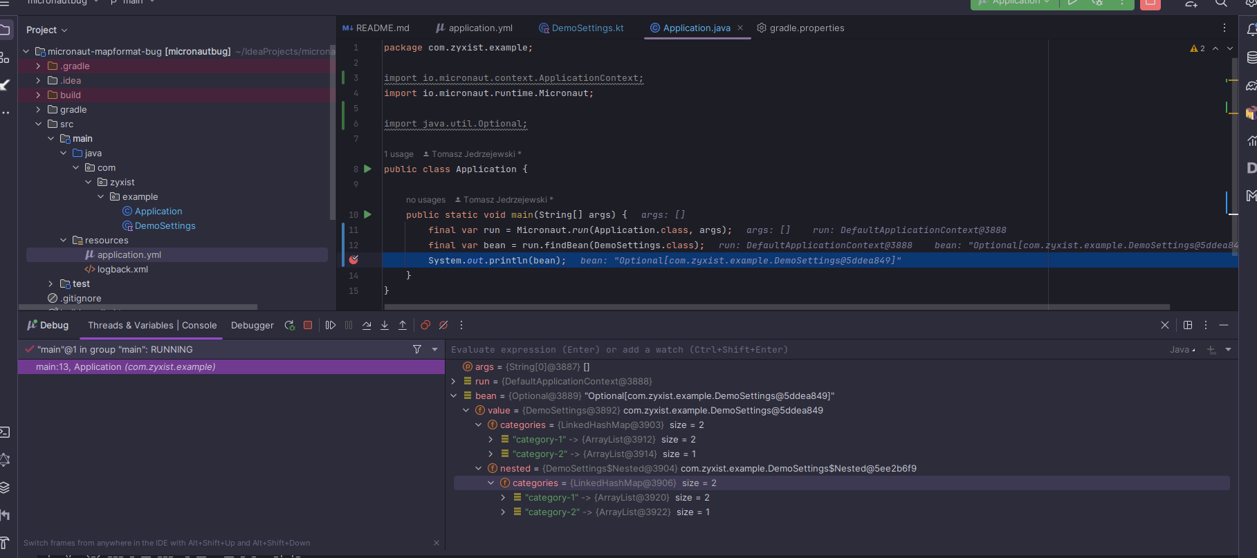 Micronaut ignores @MapFormat annotation in nested configuration classes, causing data corruption ...