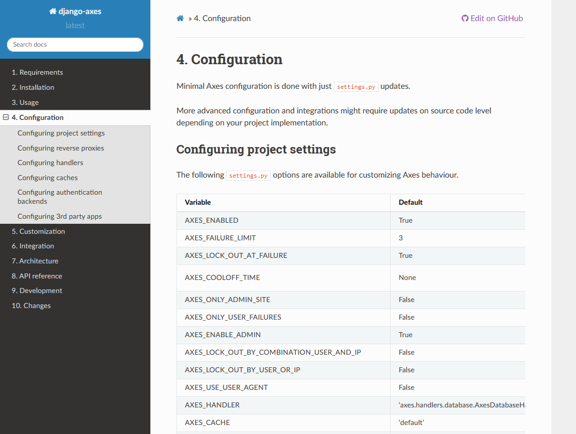 #897: Settings variables as table instead of list in the docs by GitRon ...