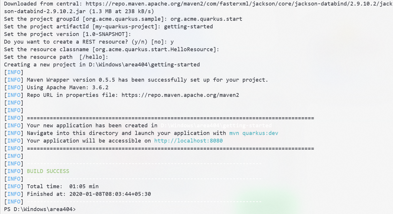 Project Creation is not working properly on Windows Powershell · Issue #6452 · quarkusio/quarkus ...