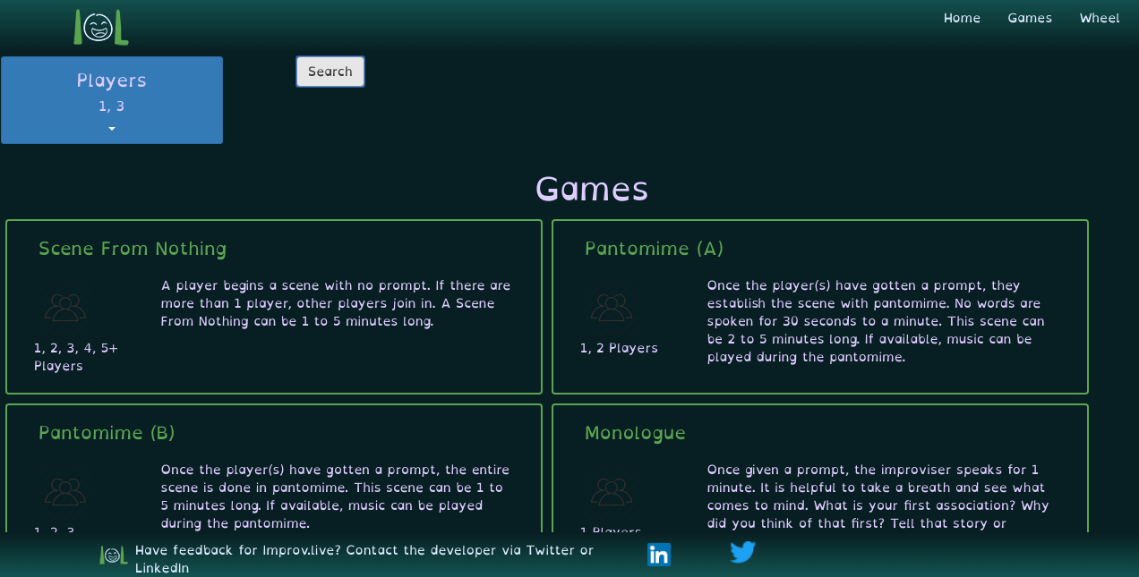 GitHub - KRLoyd/improv_live: A web application for improvisational games.