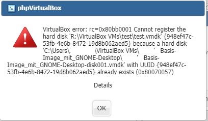 Problems with re-using virtualbox disks (.vmdk), message "Already exists", even if the VM dir ...