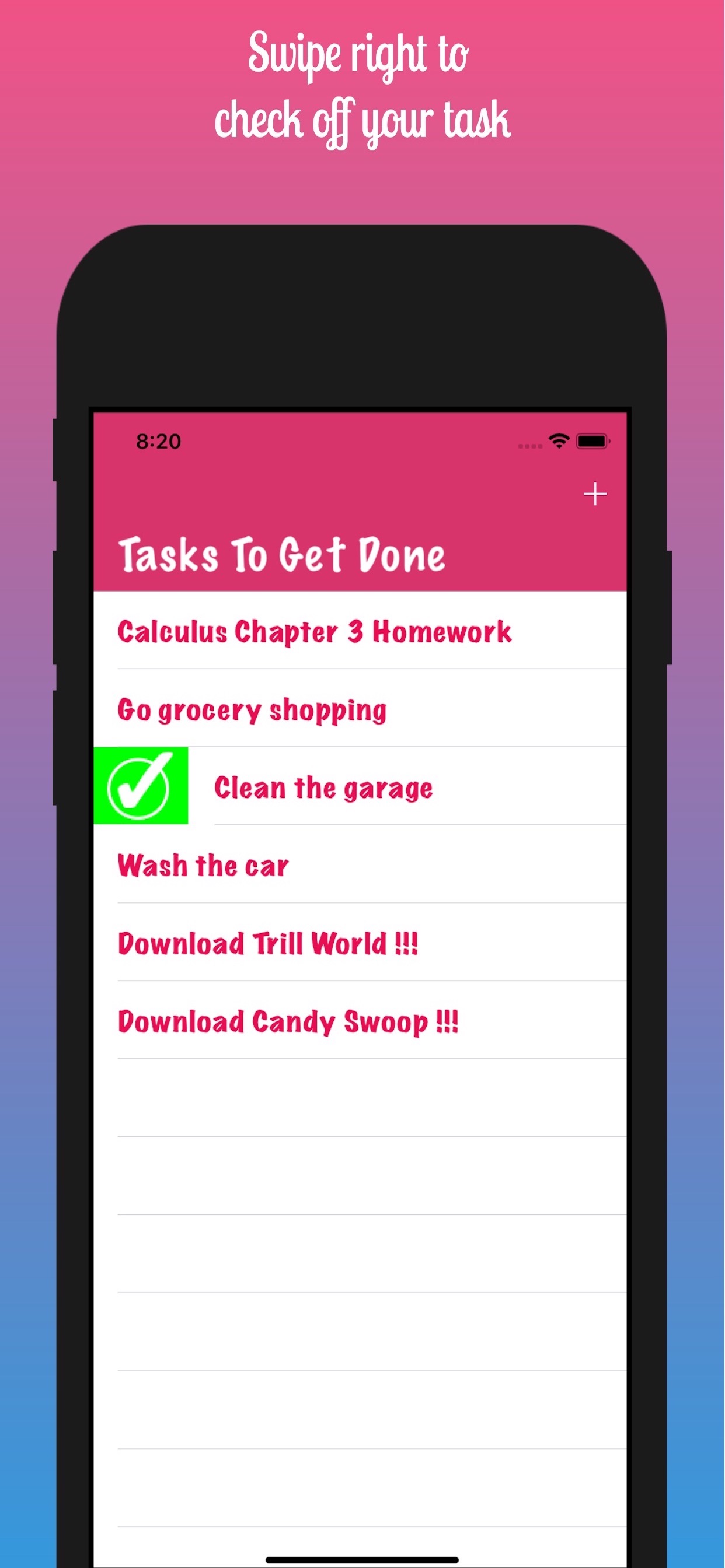GitHub - isaac5587/Easy-Swipe-Task: I built a simple checklist app to ...