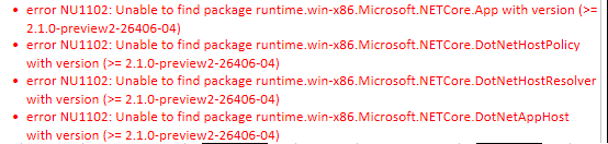 Target Multi-TFM net461 and netcoreapp2.1, restore failed. · Issue #2119 · dotnet/sdk · GitHub