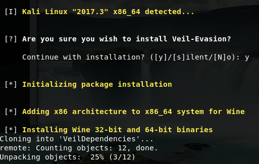 Error while installing Veil 3.0 · Issue #57 · Veil-Framework/Veil · GitHub