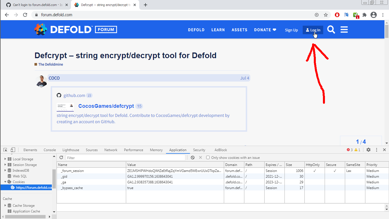 Can't login to forum.defold.com · Issue #6231 · defold/defold · GitHub