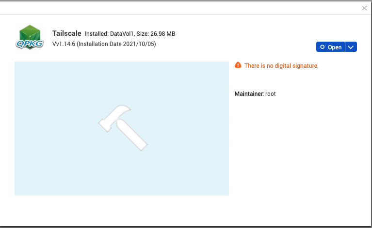 There is no Digital signature · Issue #26 · tailscale/tailscale-qpkg · GitHub