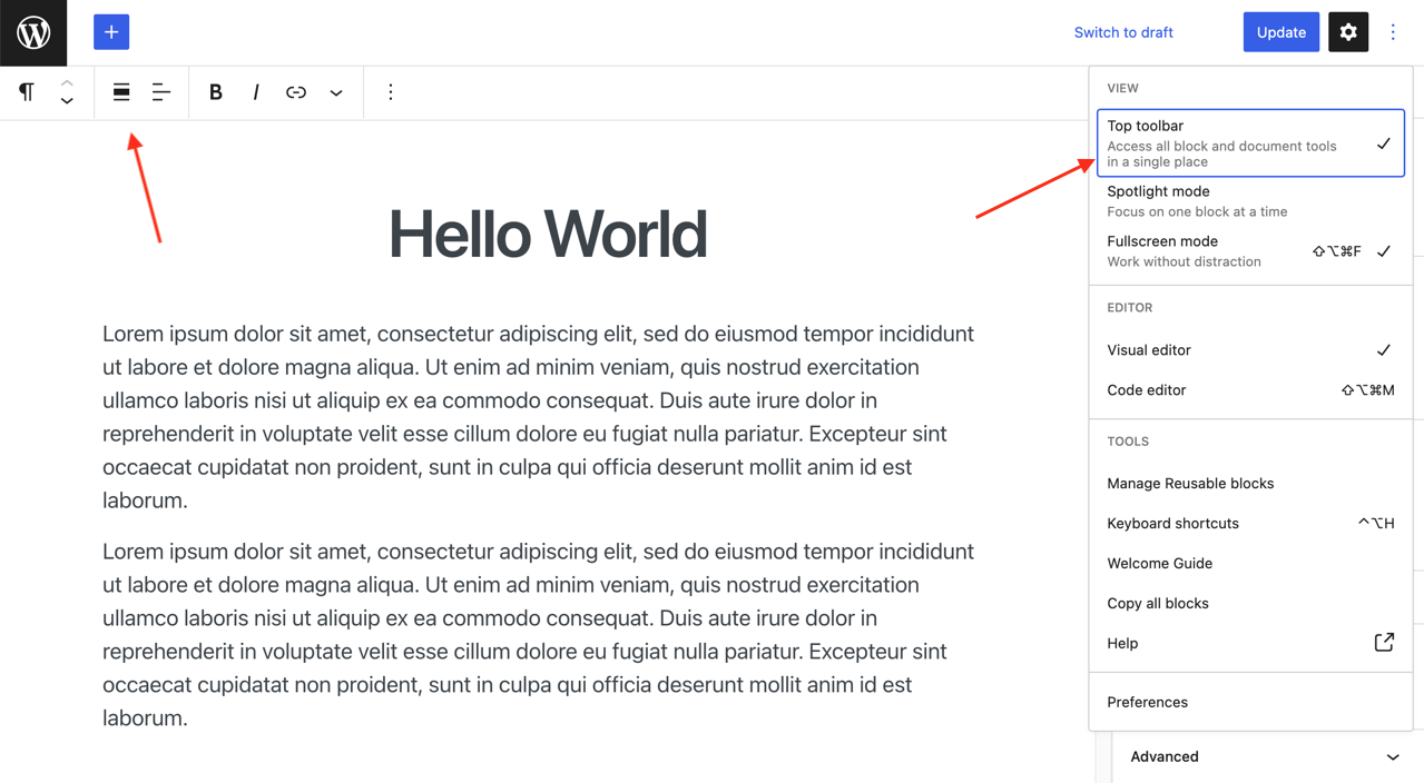 Block toolbar does not display if wrapping element has `display: contents;` · Issue #44275 ...