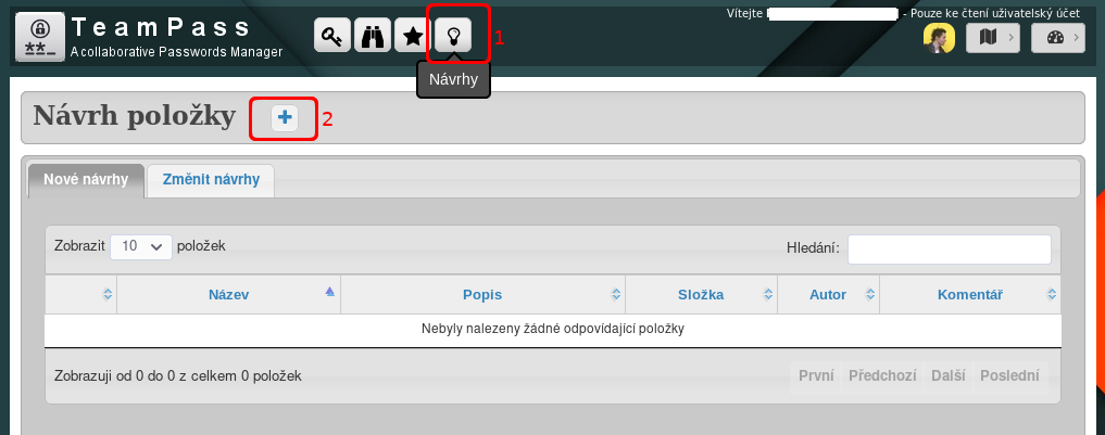 Read-only users can't create new password suggestions · Issue #2646 · nilsteampassnet/TeamPass ...